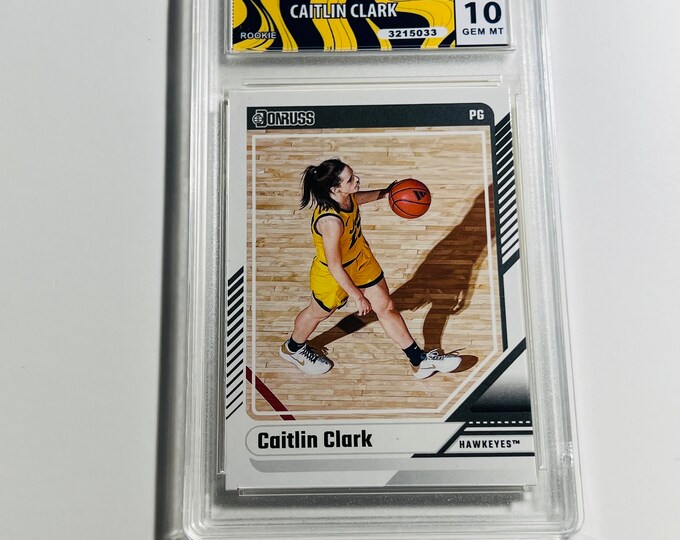GRADED 10 CAITLIN CLARK Card Panini Collection Donruss Rookie #12 Gem ...