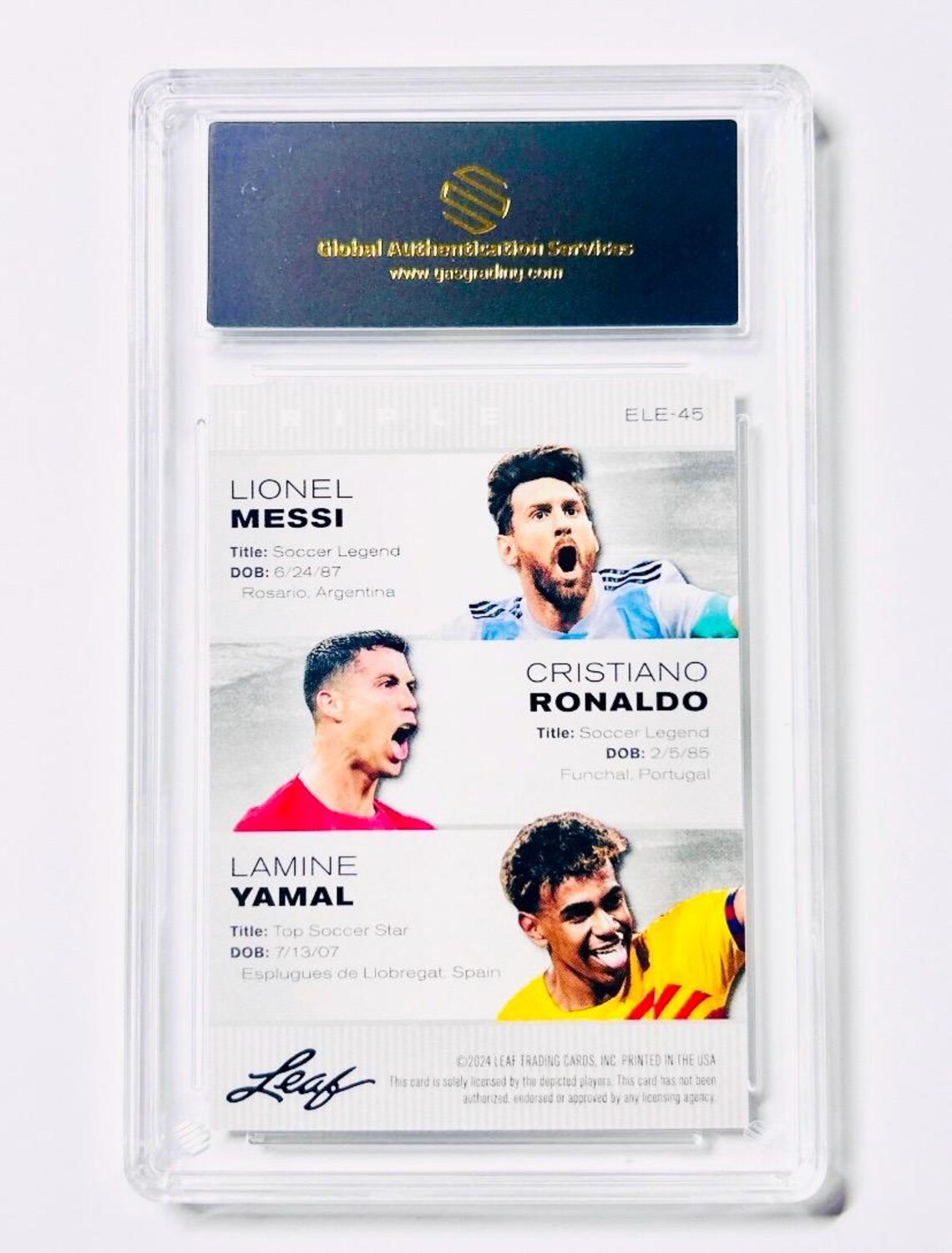 GRADED 10 Lionel MESSI / Cristiano RONALDO / Lamine Yamal 2024 Special ...