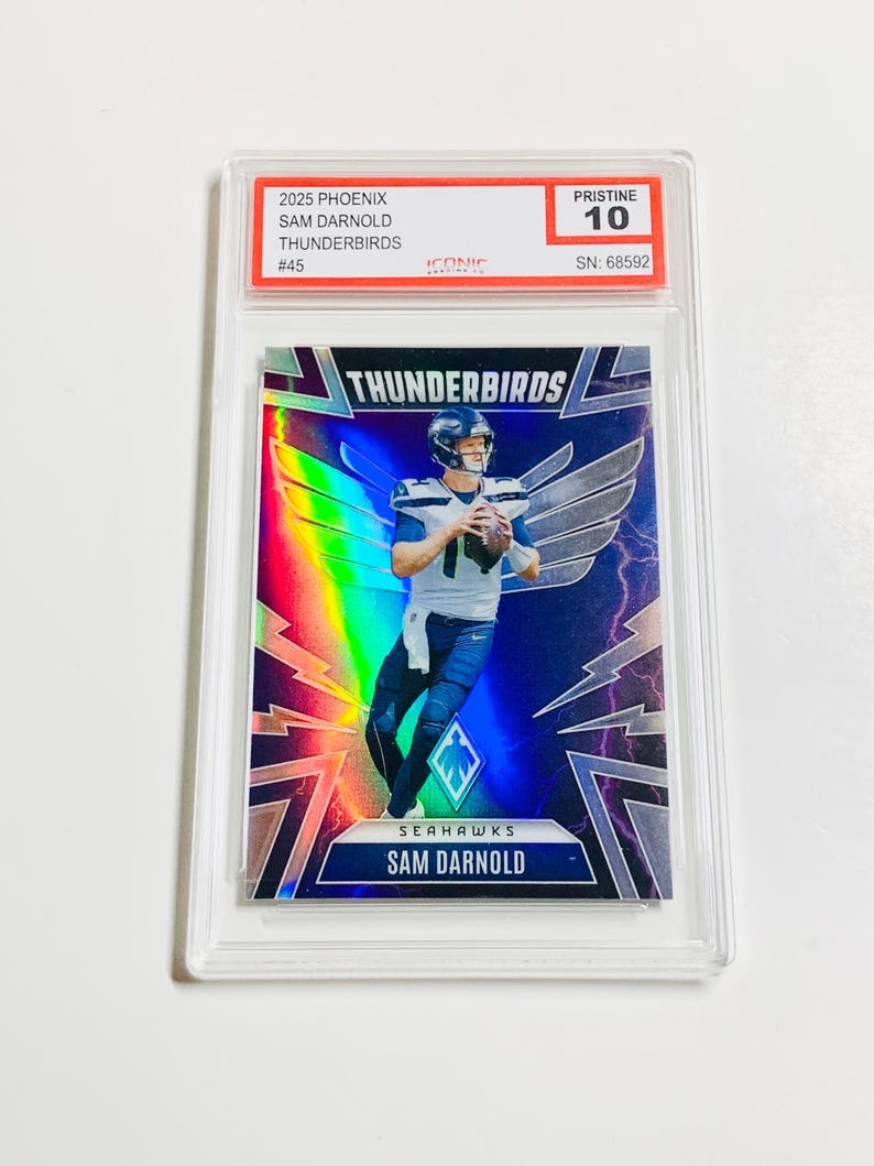 GRADED 10 SAM DARNOLD 2025 Phoenix Thunderbirds Silver Prizm Refractor ...