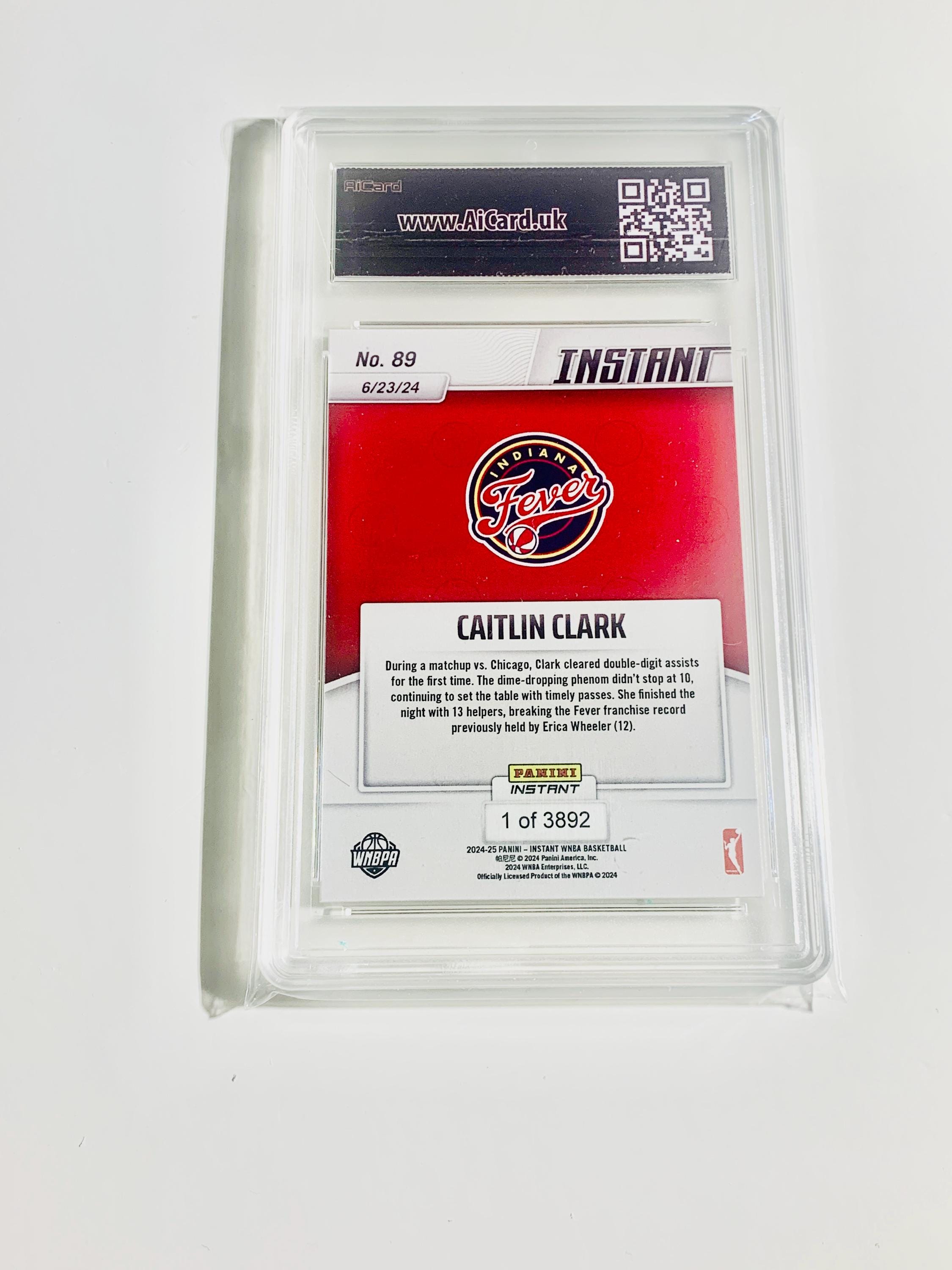 GRADED 2024 Panini Instant WNBA #89 Caitlin Clark Rookie Card 1 of ...