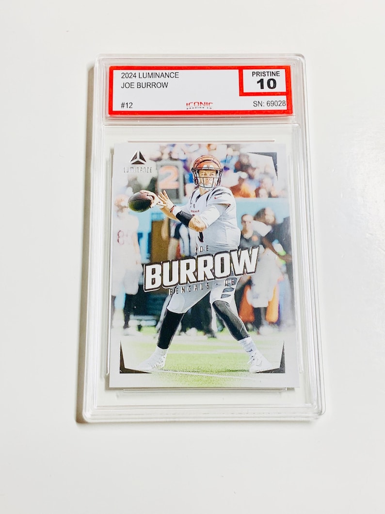 GRADED 10 JOE BURROW 2024 Luminance #12 Cincinnati Bengals Pristine ...