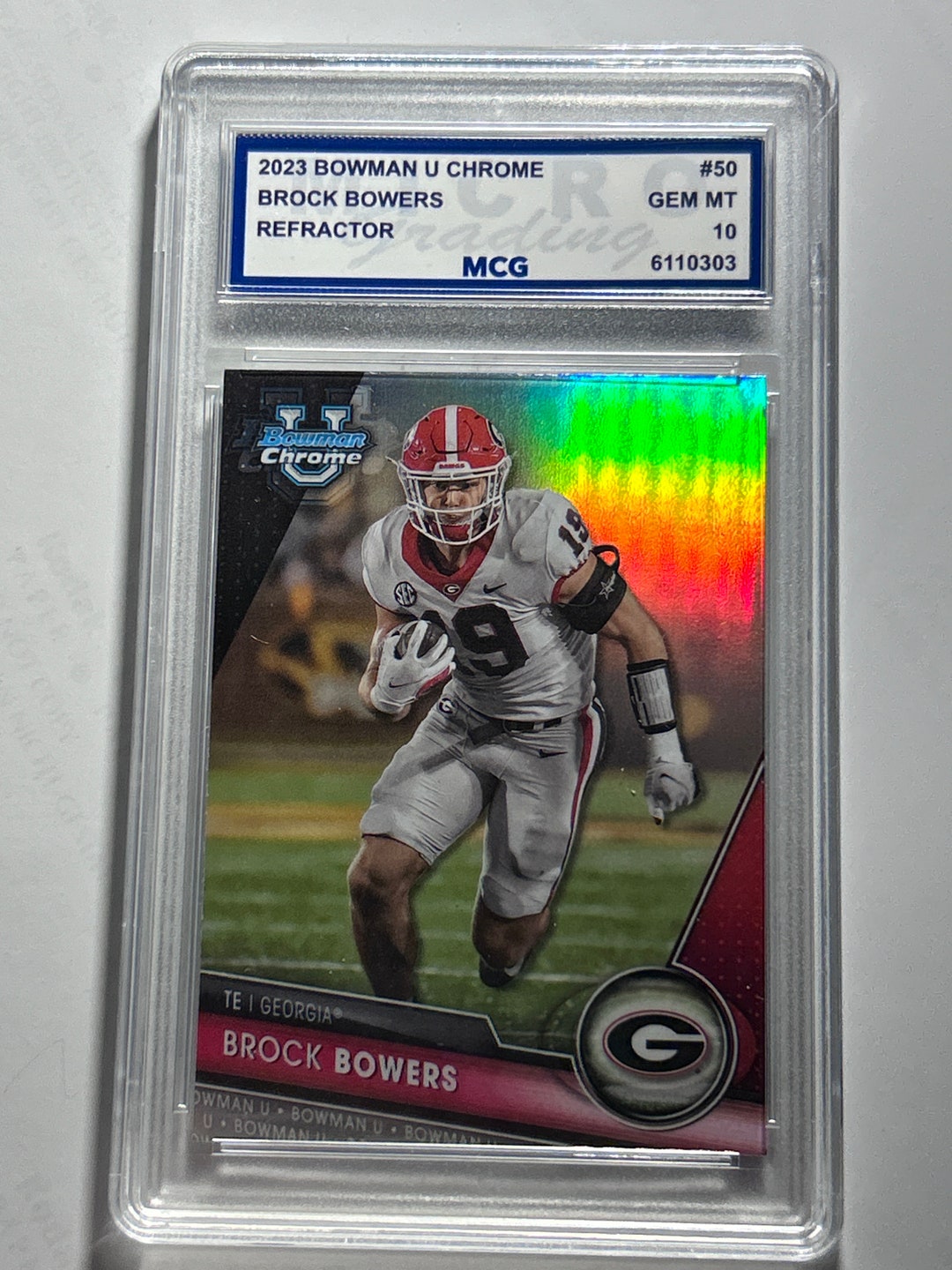 GRADED 10 BROCK BOWERS Card Bowman Chrome Refractor Rookie - Etsy