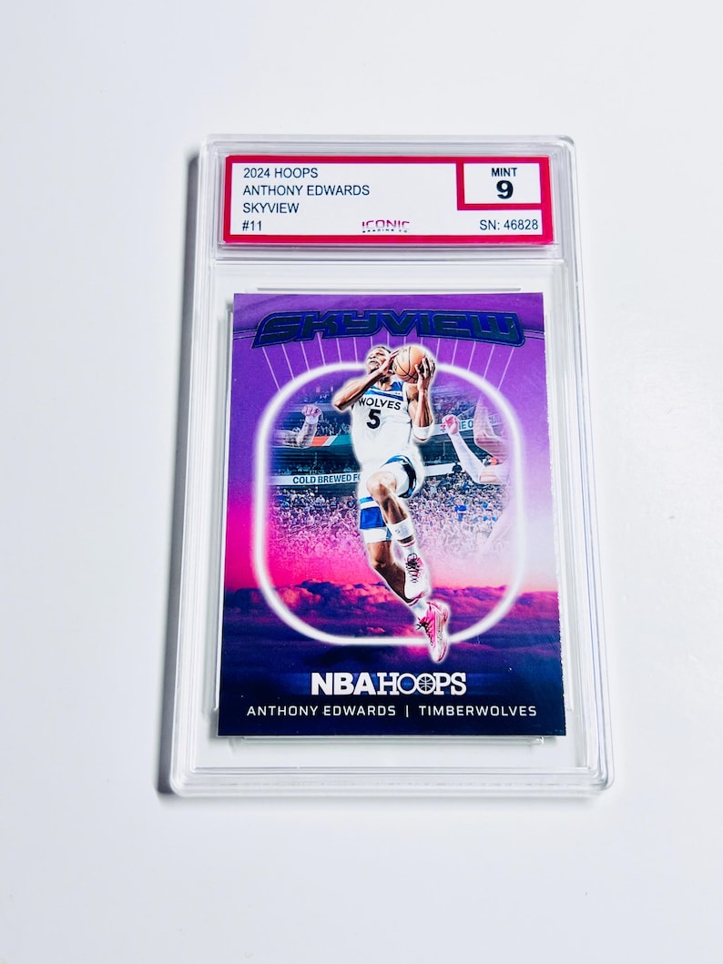 GRADED ANTHONY EDWARDS 2024 Hoops Skyview #11 Timberwolves Card Mint - Etsy