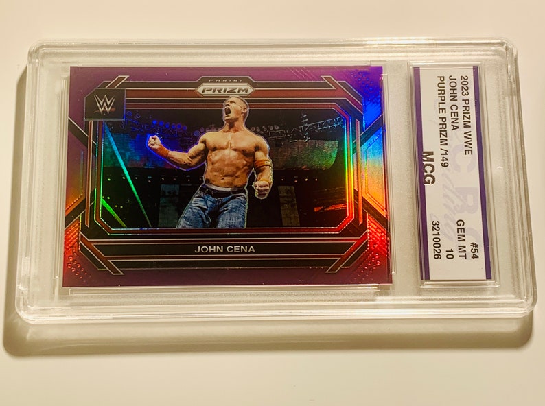 Graded 10 JOHN CENA Card Purple Prizm WWE /149 - Etsy