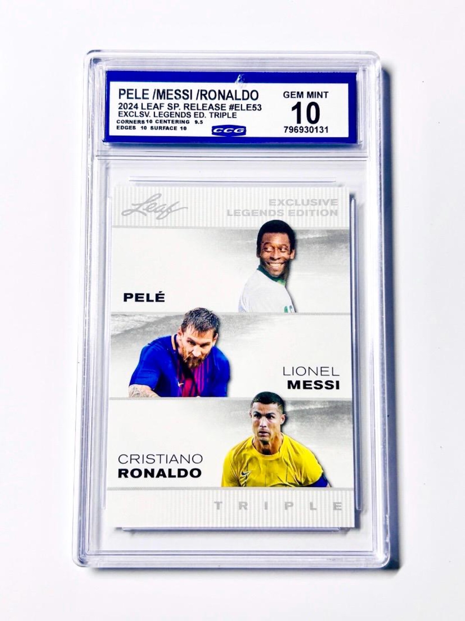 GRADED 10 PELE / Lionel MESSI / Cristiano Ronaldo 2024 Special Release ...