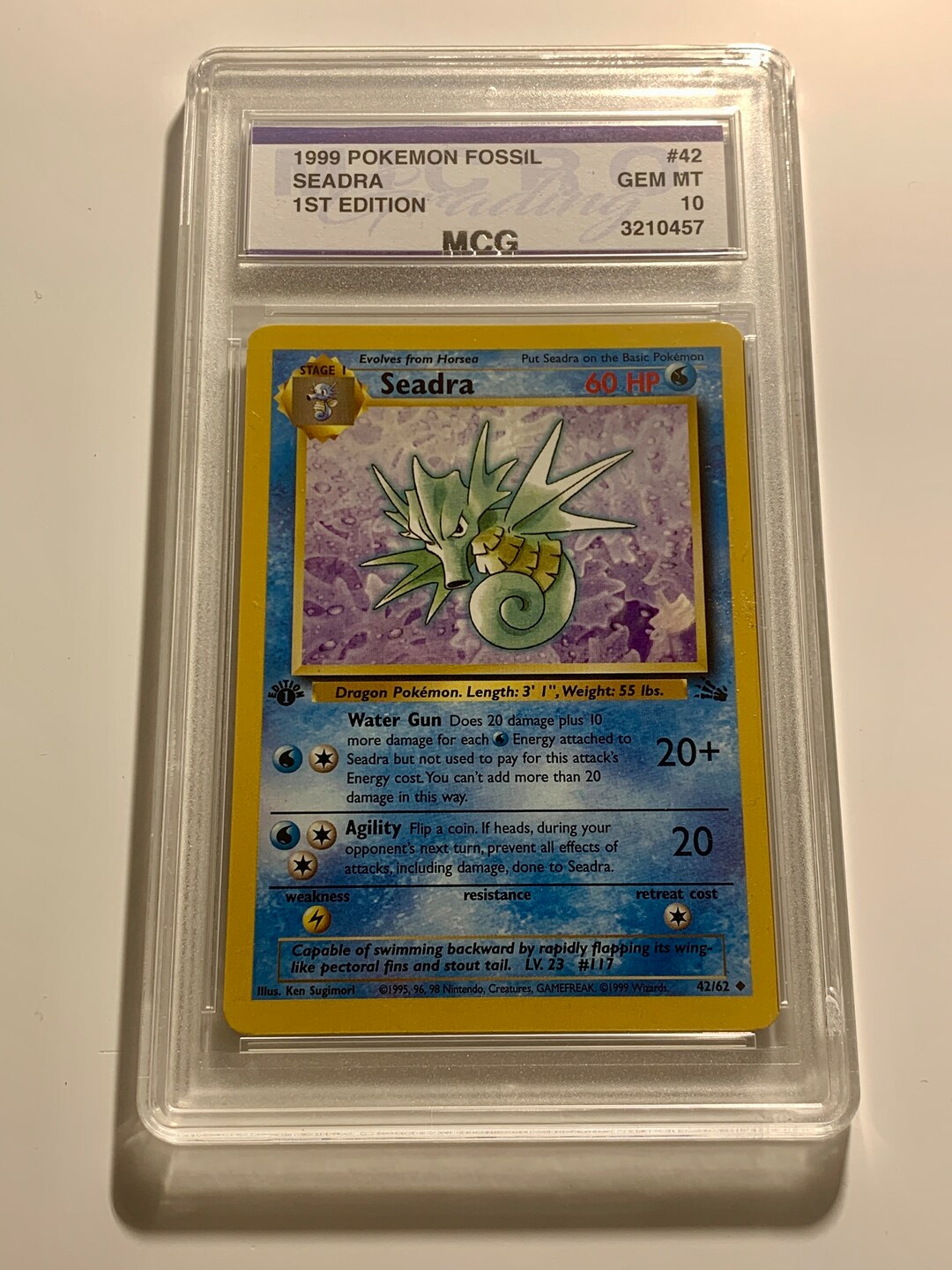 GRADED 10 SEADRA Card Pokemon 1ST EDITION Fossil - Etsy
