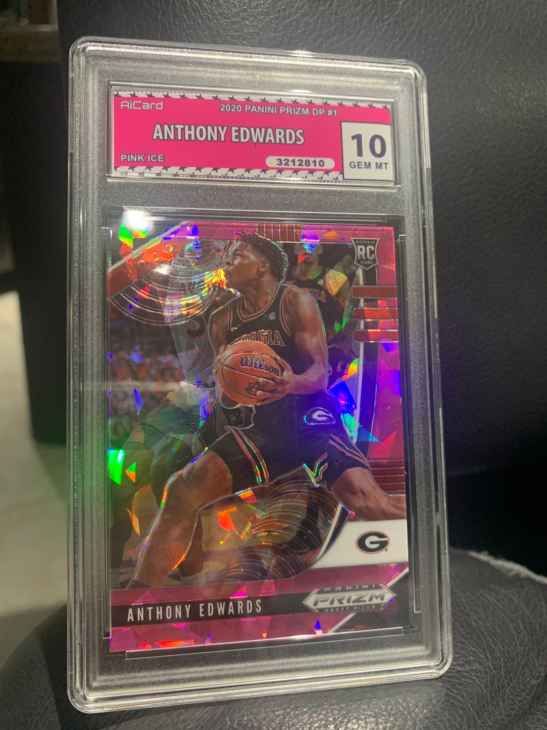GRADED 10 ANTHONY EDWARDS Card Pink Ice 1 - Etsy