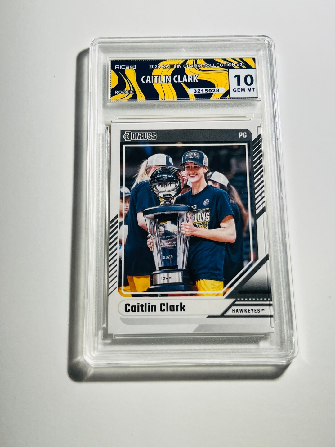GRADED 10 CAITLIN CLARK Card Panini Collection Donruss Rookie #3 Gem ...
