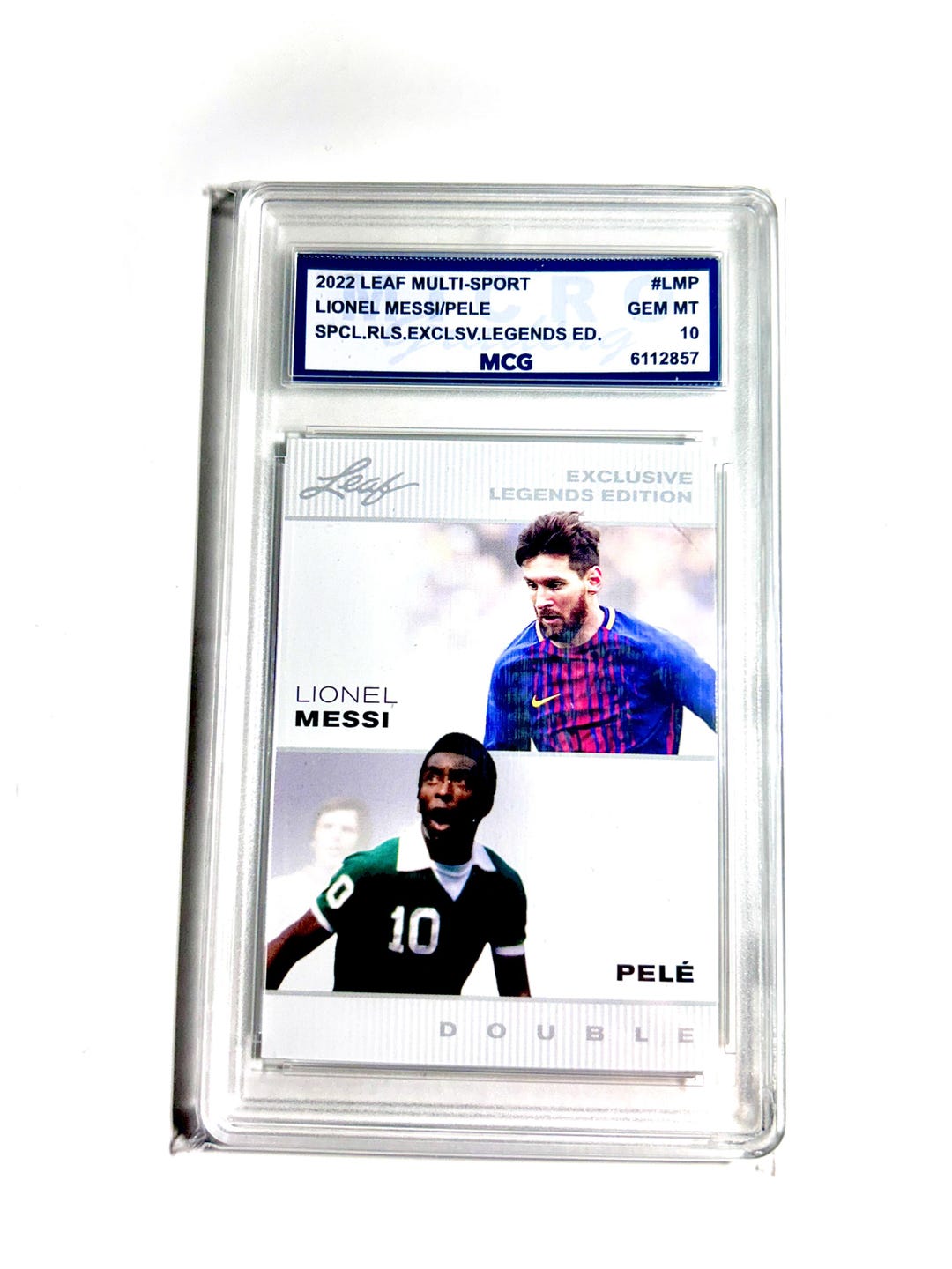 GRADED 10 Lionel Messi / Pele 2022 Leaf Exclusive Legends Edition #LMP ...