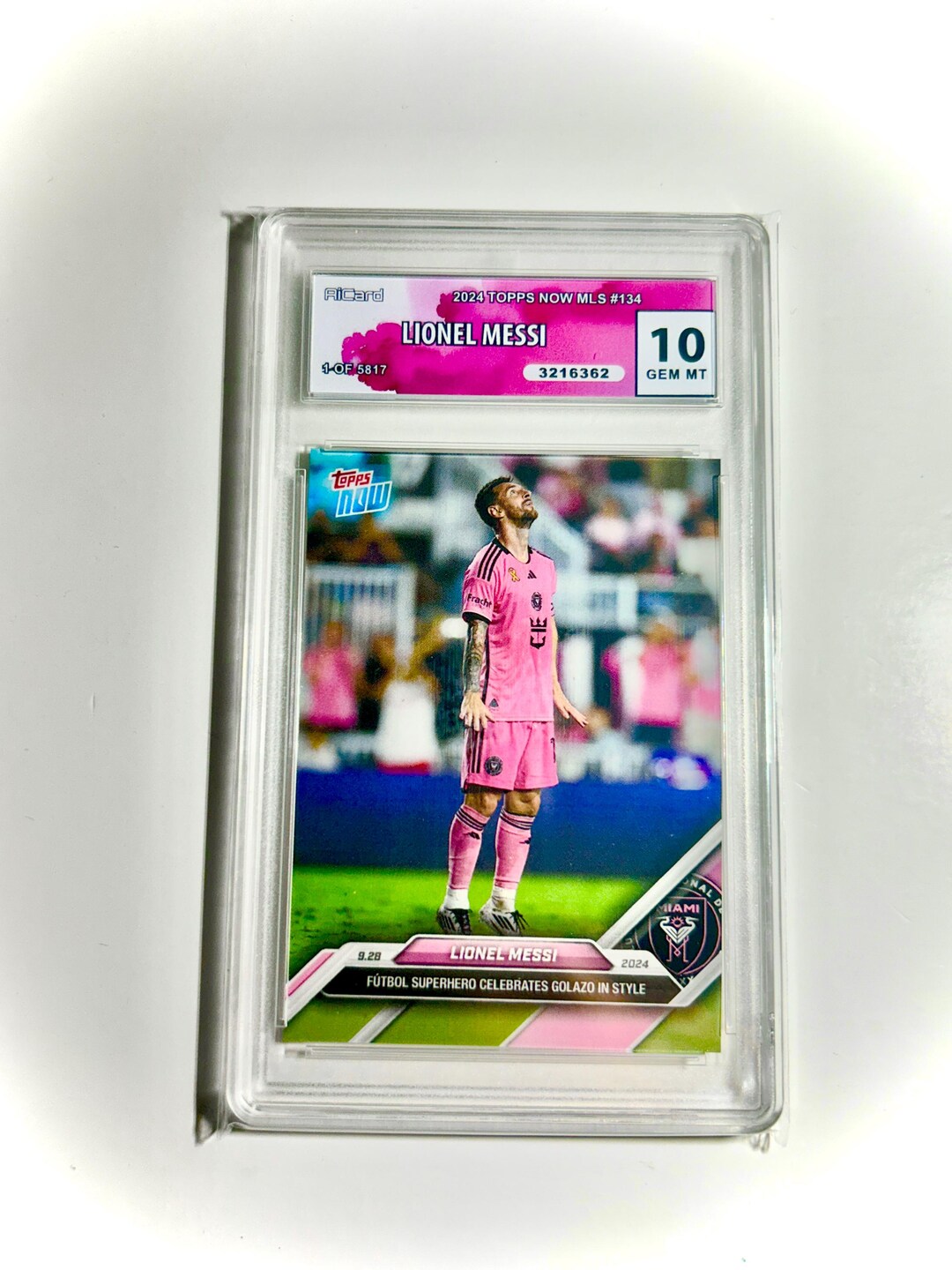 GRADED 10 Lionel Messi Limited Edition Rookie Card 2024 MLS Topps Now ...