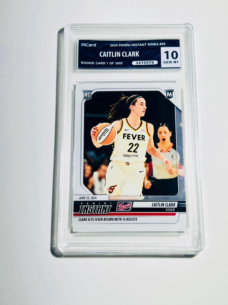 GRADED 10 2024 Panini Instant CAITLIN CLARK Rookie Card "sets Fever ...