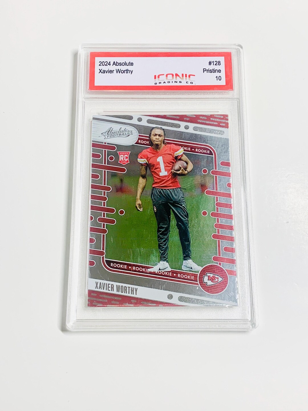 GRADED 10 XAVIER WORTHY Rookie Card 2024 Absolute #128 Kansas City ...