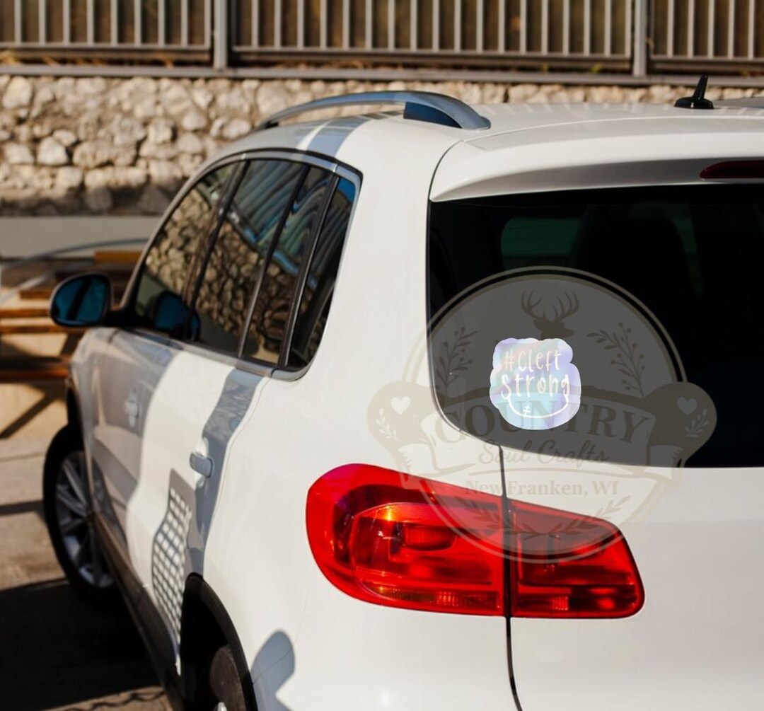 Custom Holographic Cleftstrong Smiley Decal - Etsy