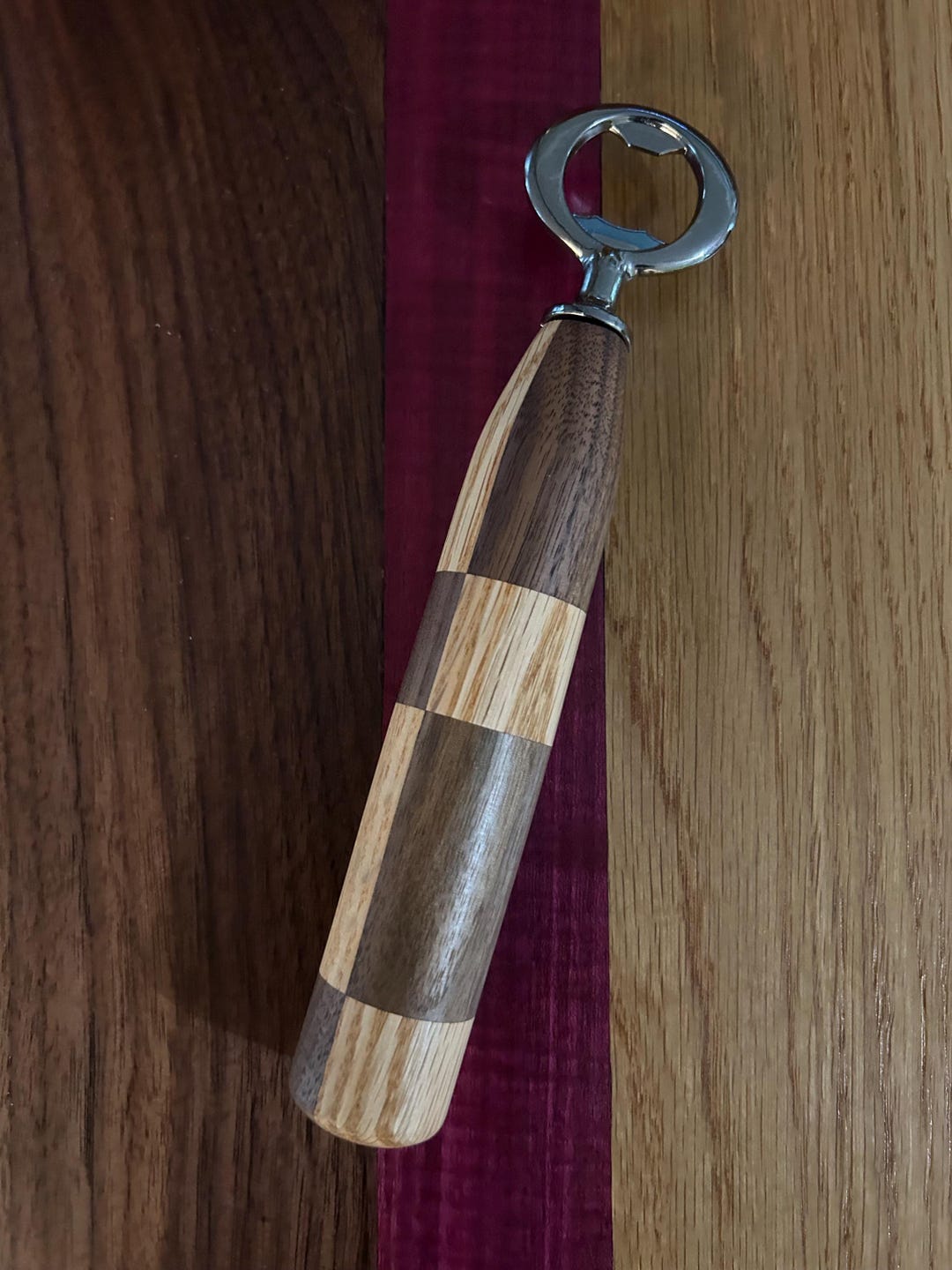 Handmade Walnut and Oak Bottle Opener - Etsy
