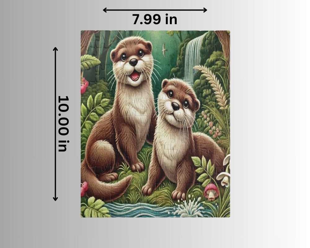 Otter Duo Jigsaw Puzzle Cute Embroidered Animal Puzzle Fun Puzzle for ...