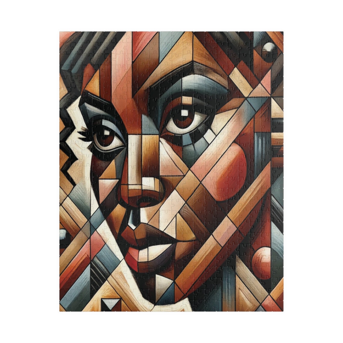 Cubist Art Jigsaw Puzzle Abstract Black Female Portrait Geometric ...