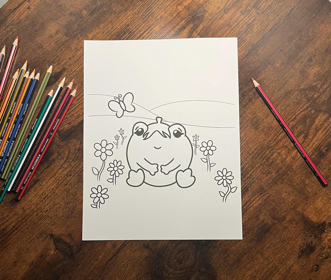 Tilly the Toadmato - Printable Coloring Page | Cute Whimsical Nature ...