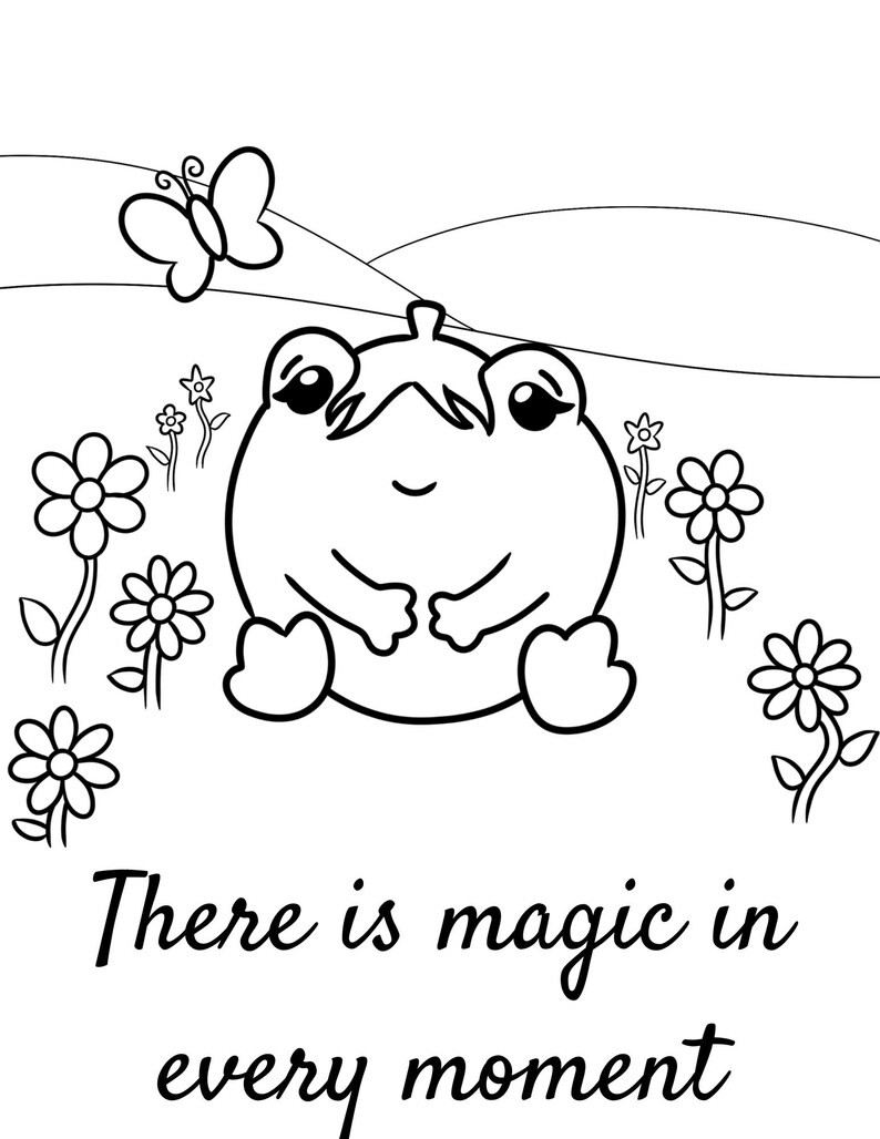 Printable Affirmation Coloring Page – “there is Magic in Every Moment ...