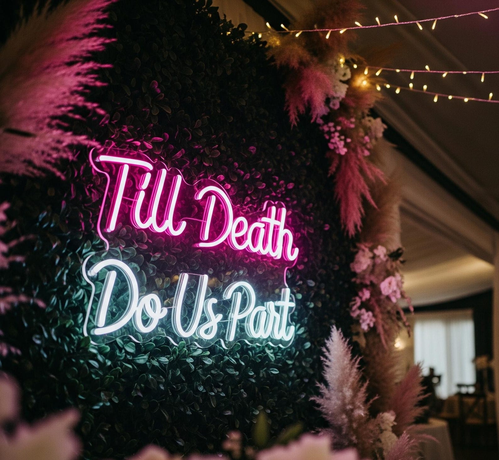 Custom Wedding Initials Neon Sign for Romantic Reception Backdrop ...