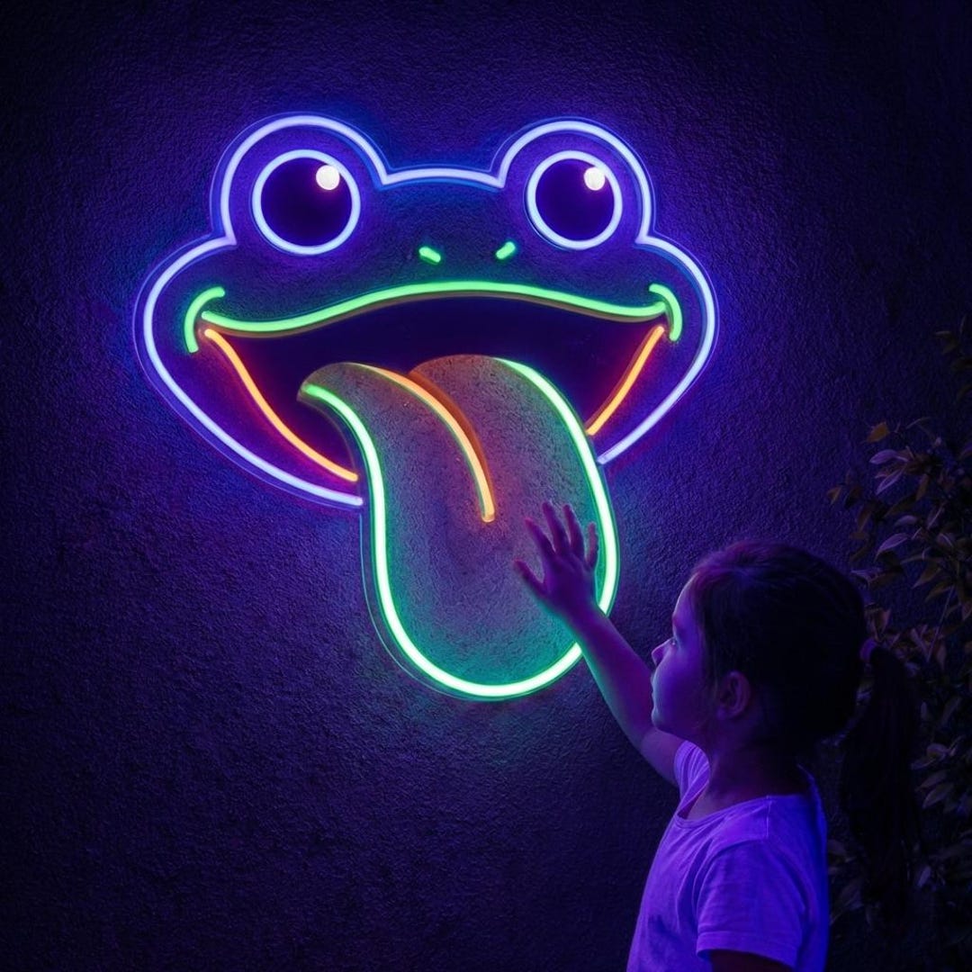 Custom Frog Neon Sign, Custom Neon Sign for Kids Bedroom, Home Decor ...