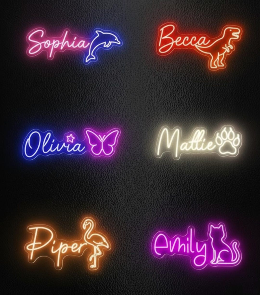 Custom Name Neon Sign for Kids - Personalized LED Neon, Nursery Wall ...