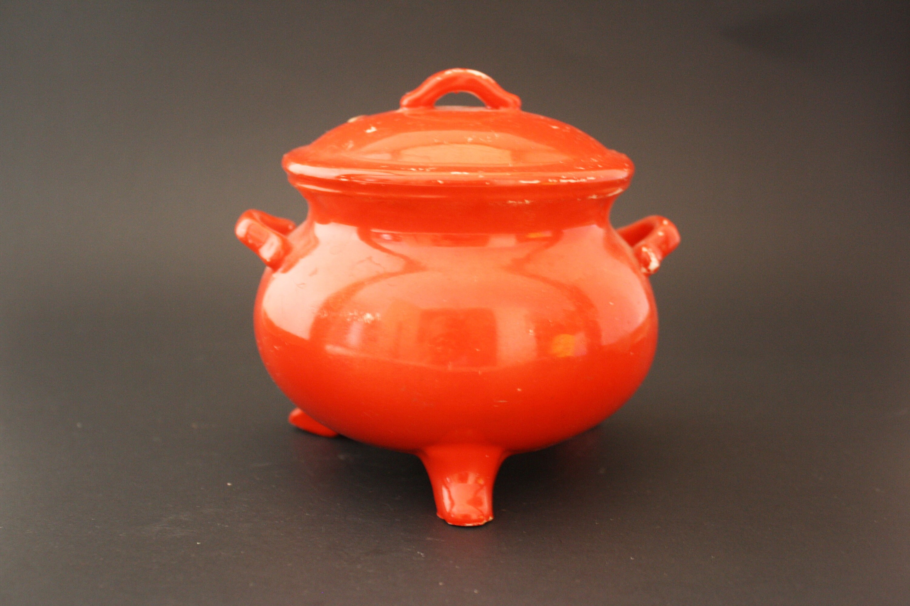 Vintage Red Kettle Penny Pot/ceramic Bank - Etsy