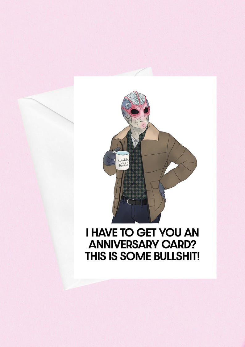 Alien Anniversary Card - Etsy
