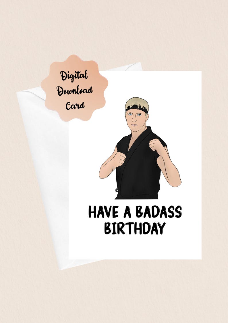 Badass Digital Birthday Card - Etsy