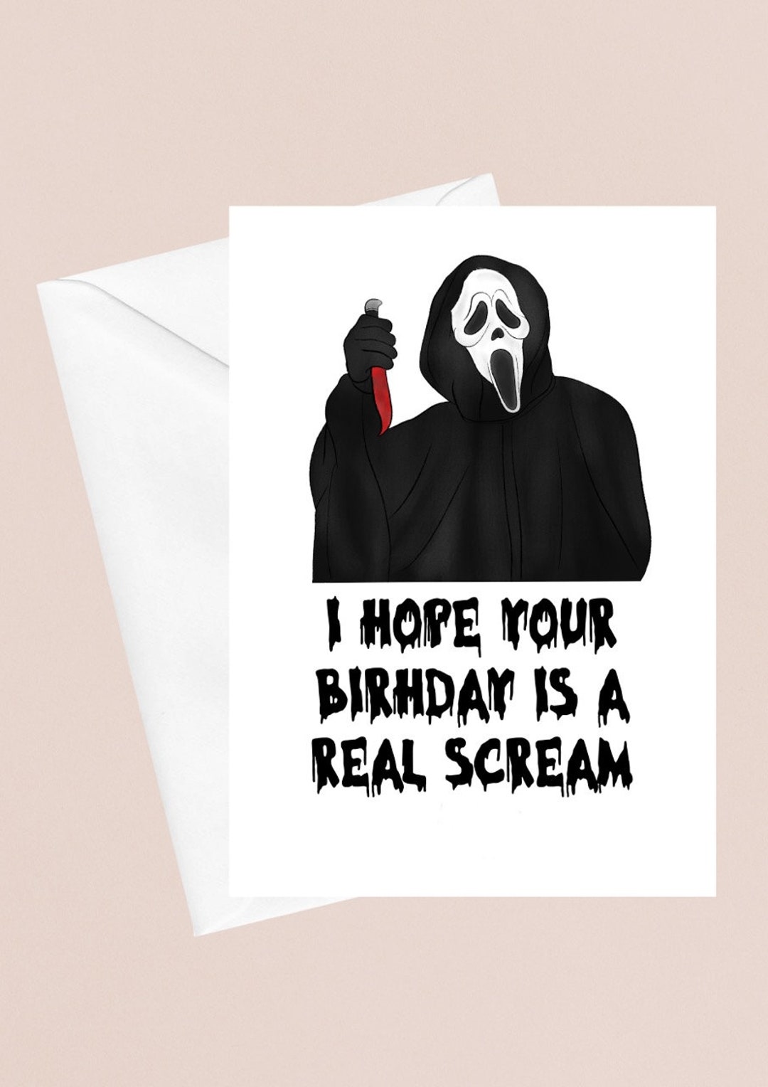 Scream Birthday Card - Etsy