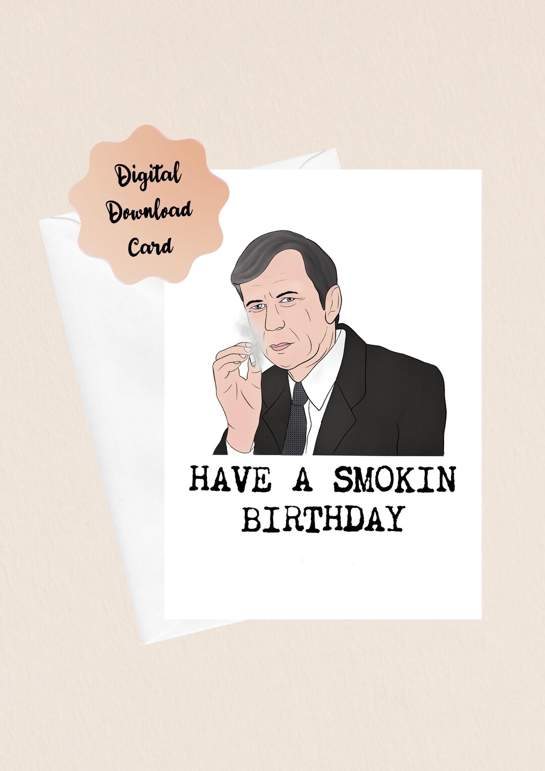 Smokin Digital Birthday Card - Etsy