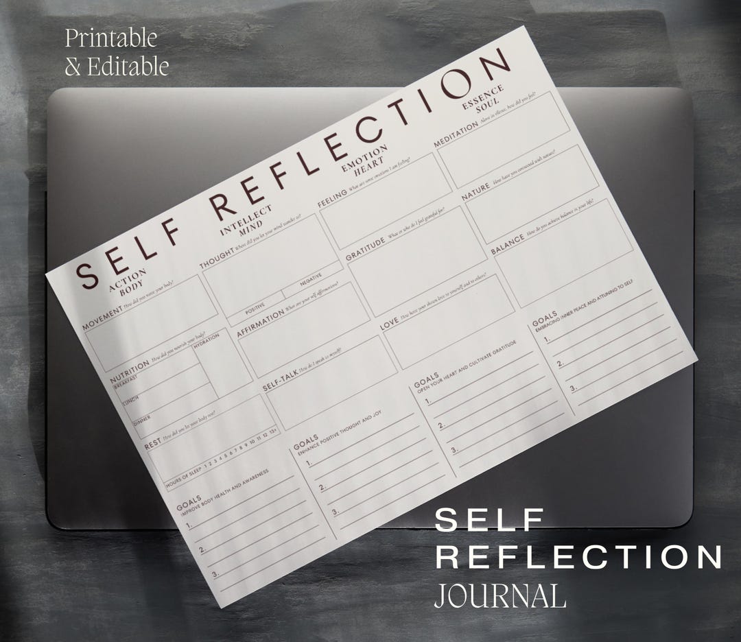 Self Reflection Self Care Journal Daily Reflection Prompts Weekly ...