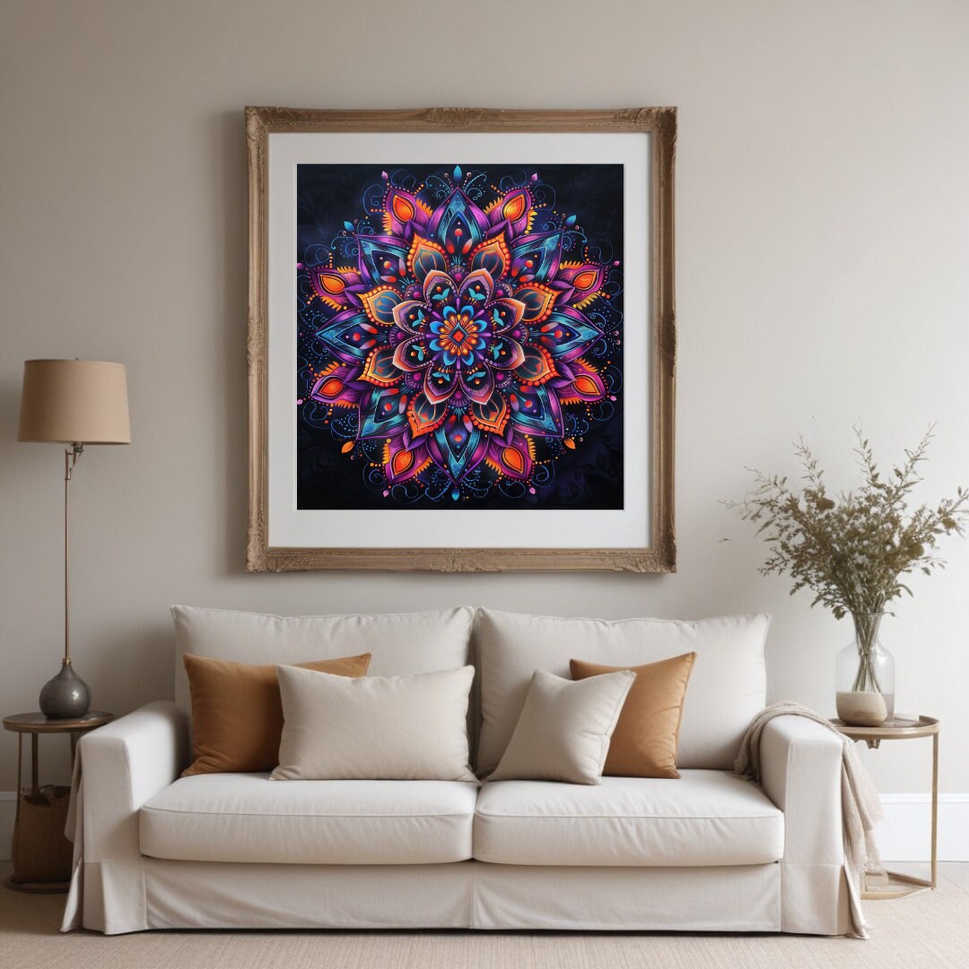 Zen Mandala; Digital Art; Zen Designs; Printable Wall Art; Pop Art - Etsy
