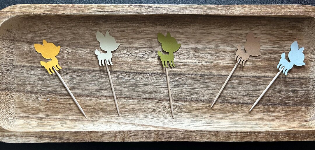 Woodland Deer Mini Food Picks- Mini Food Pics, Cupcake Toppers, Fall ...