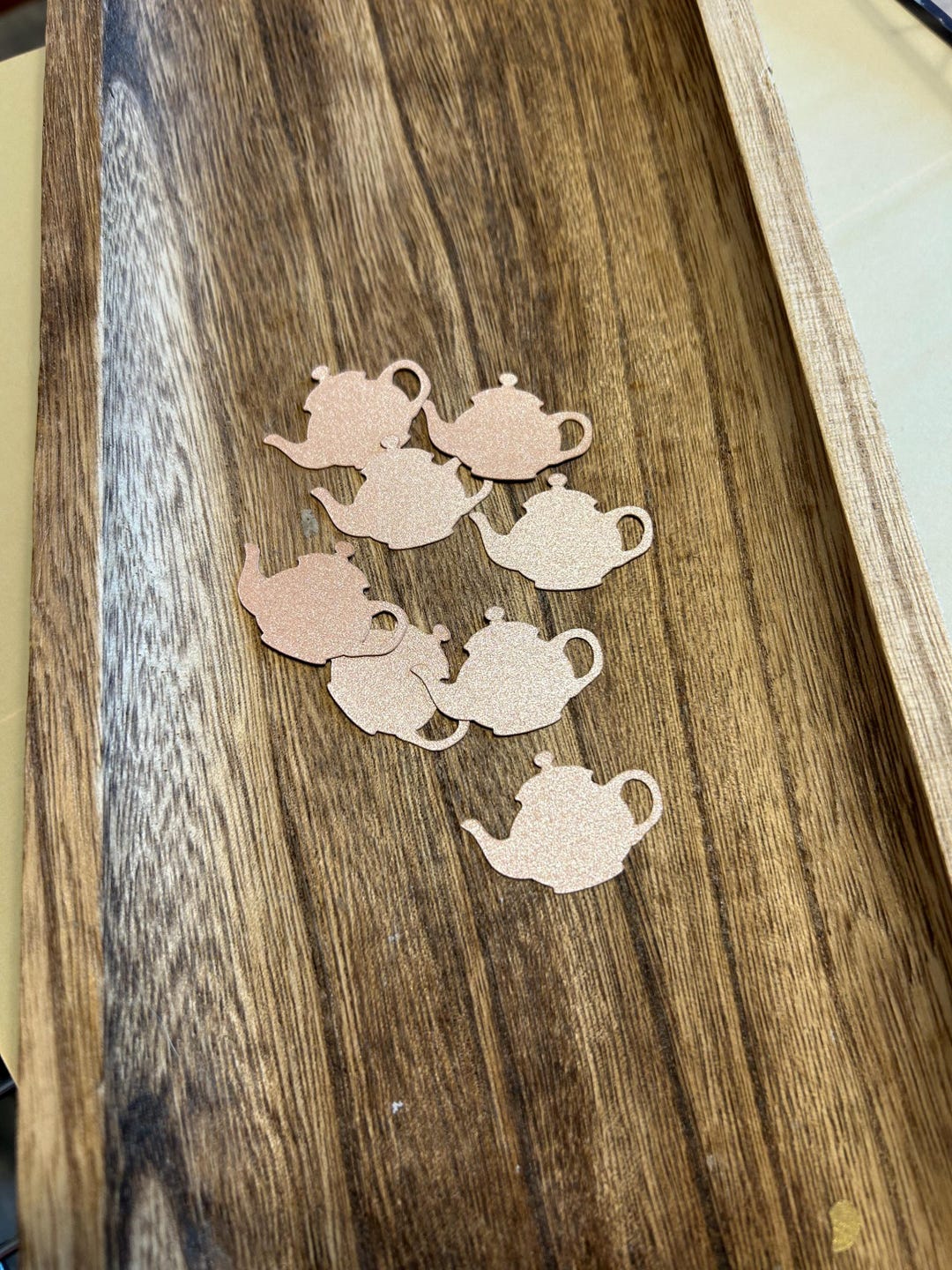 Pink Shimmer Teapot Confetti- Tea Party Theme,tea Party Bridal Shower ...