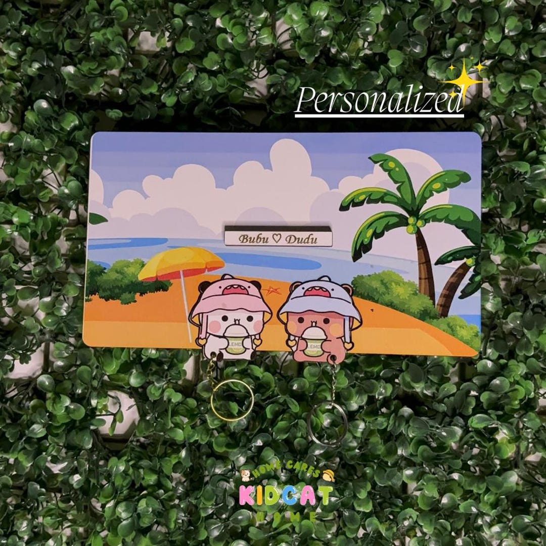 Personalized Wooden Key Holder, Wooden Bubu Dudu Keys, Bubu Dudu ...