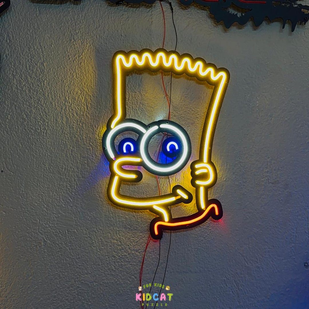 Simpsons Metal Neon Sign, Neon Wall Art, Neon Light Sign, Custom Neon ...