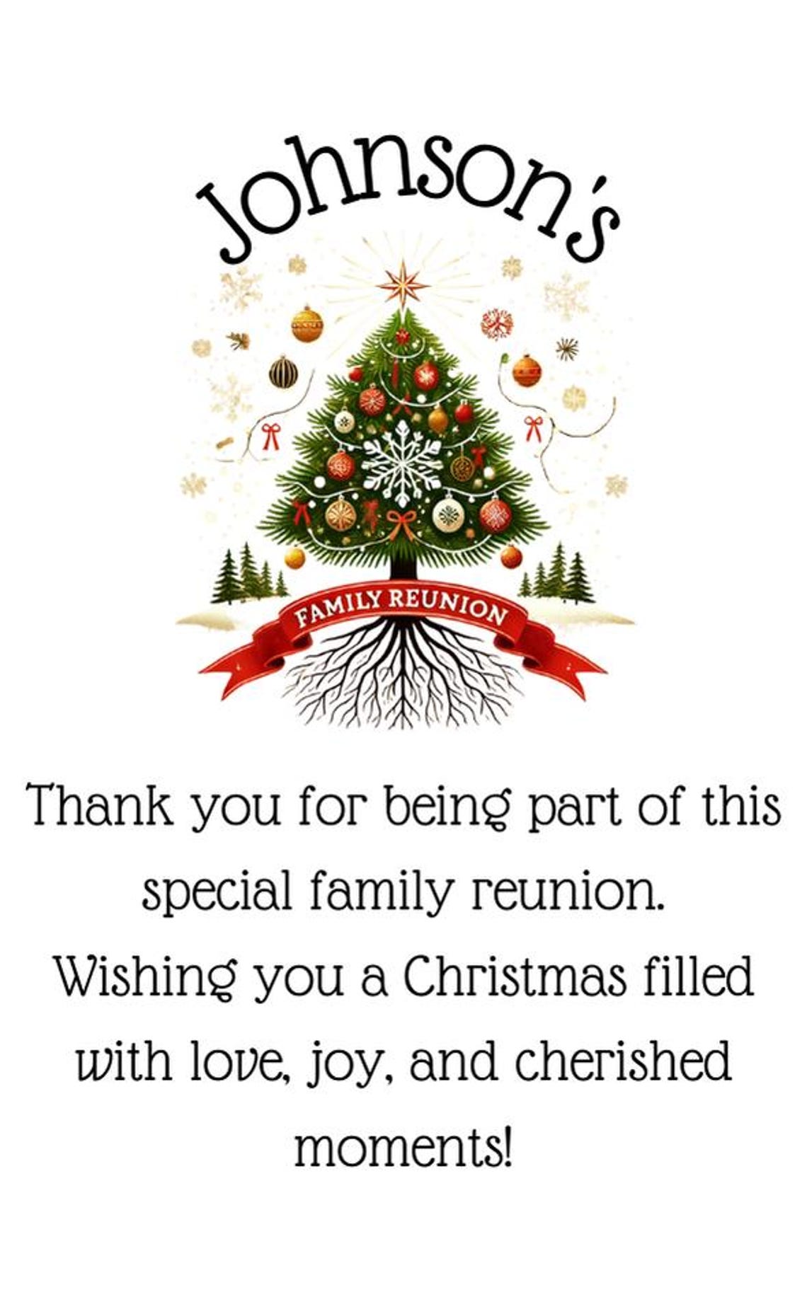 Christmas Family Reunion Invitation: Editable Winter Holiday Invite ...
