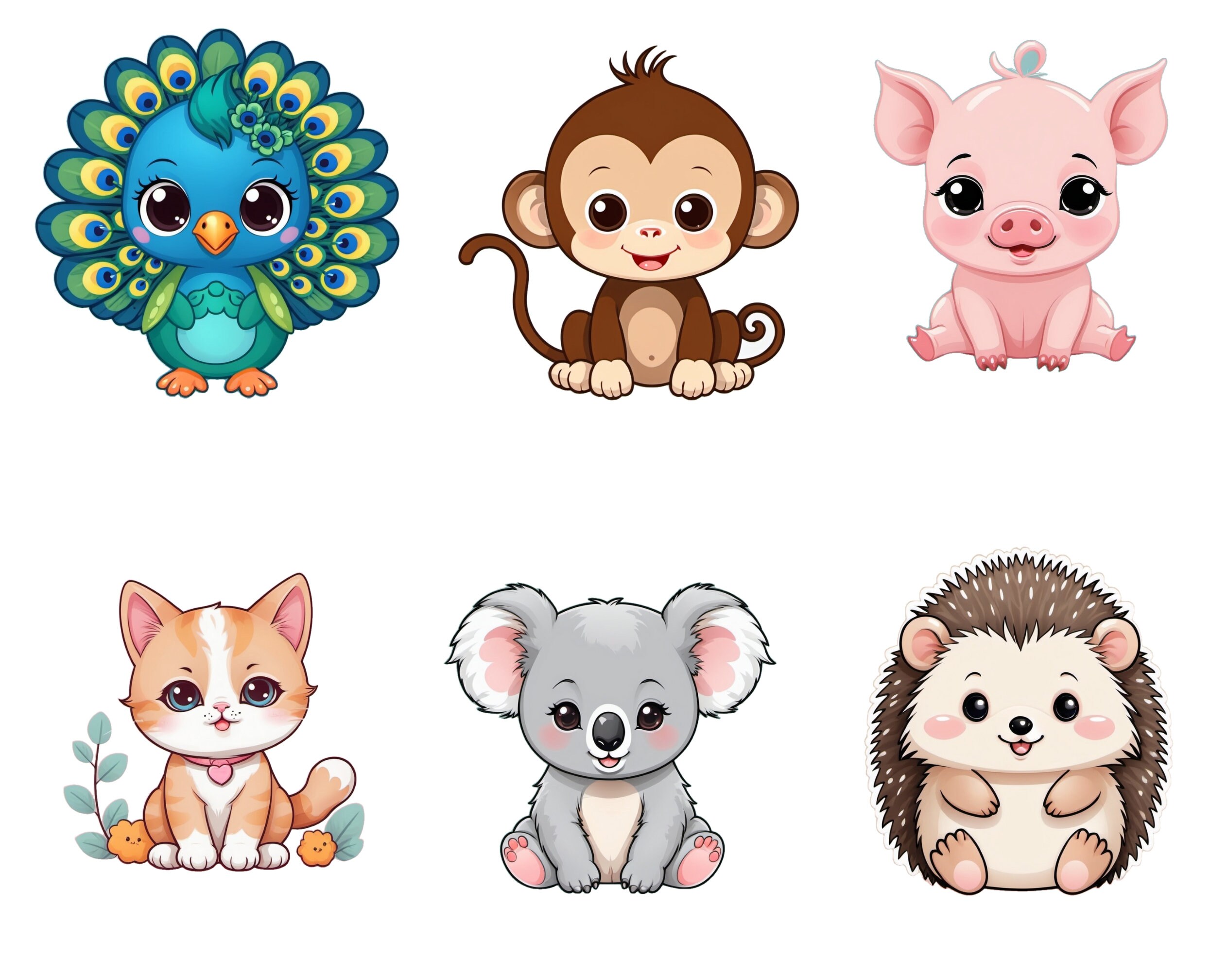 50 Cute Baby Animal Clipart Files - Etsy