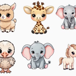 50 Cute Baby Animal Clipart Files - Etsy