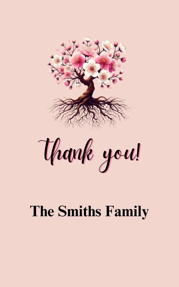 Blossom Tree Family Reunion Invitation: Editable Template (digital ...