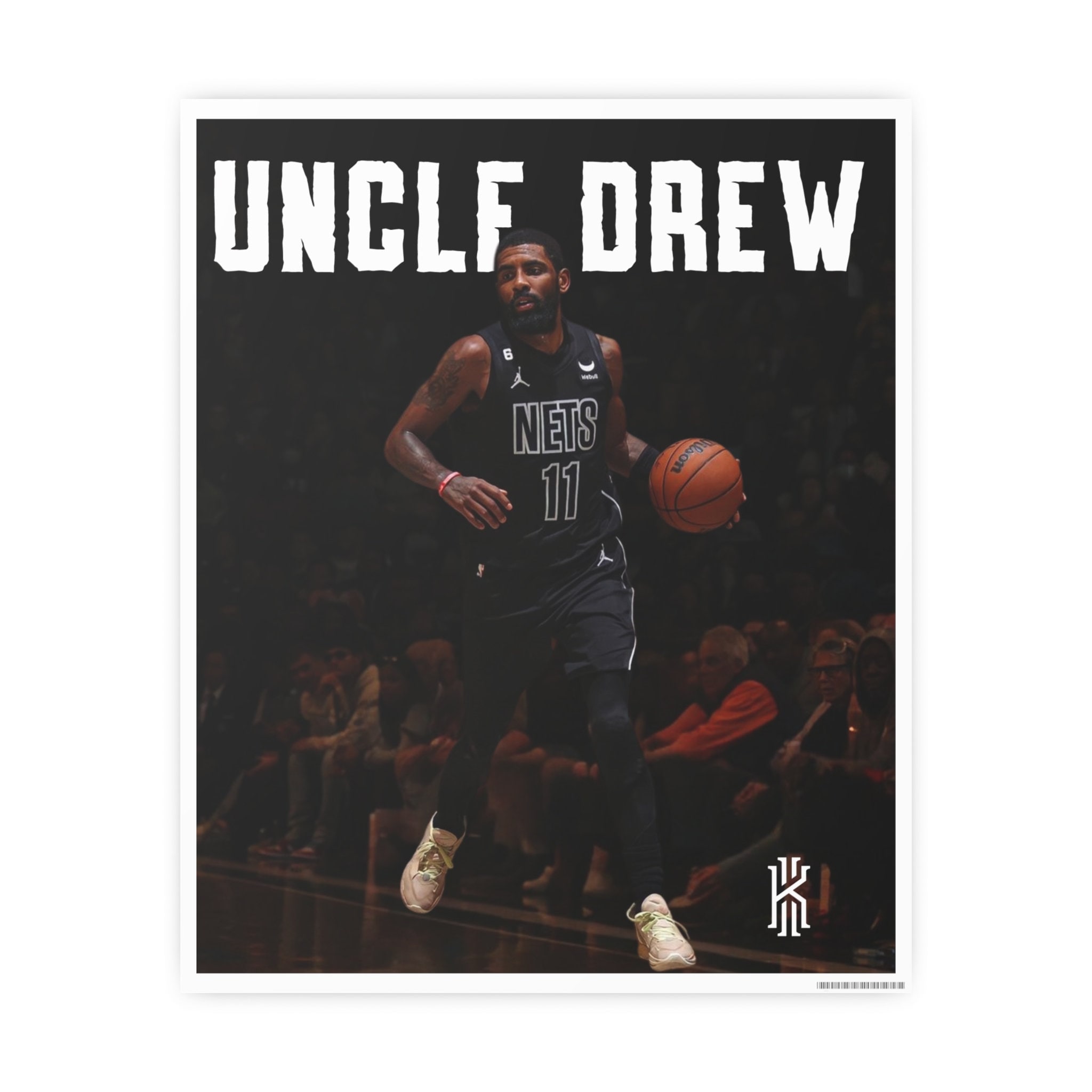 Kyrie Irving Poster, Kyrie Irving Print Art, NBA Hand Made Canvas, Man ...