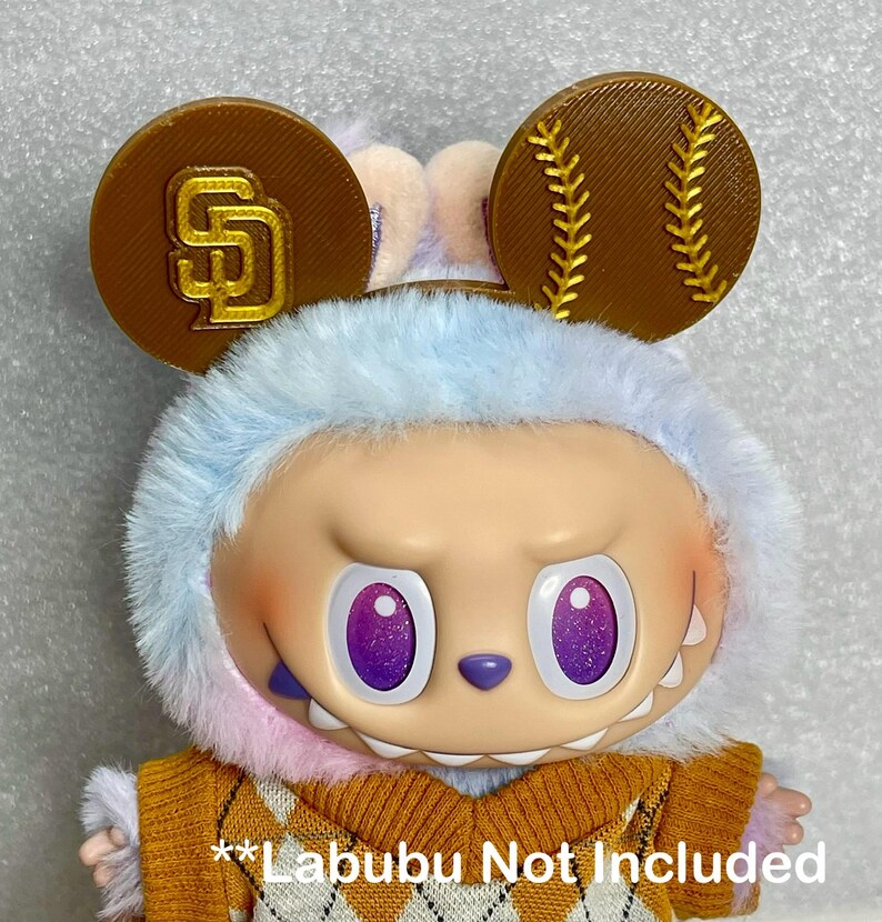 Orejas de labubu de los Padres de San Diego - Impresión 3D - Etsy México