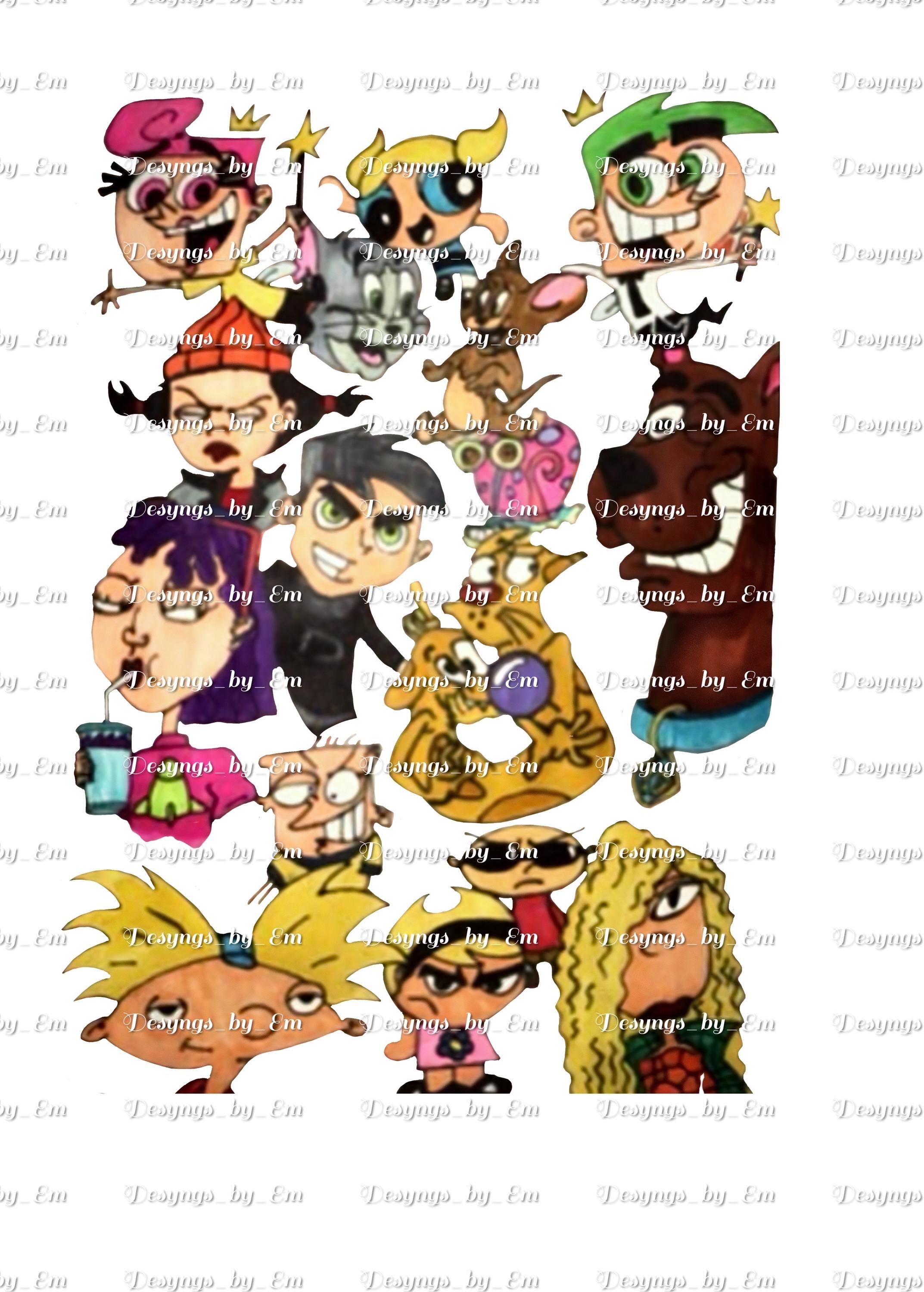 Nickelodeon Cartoon Collage - Etsy