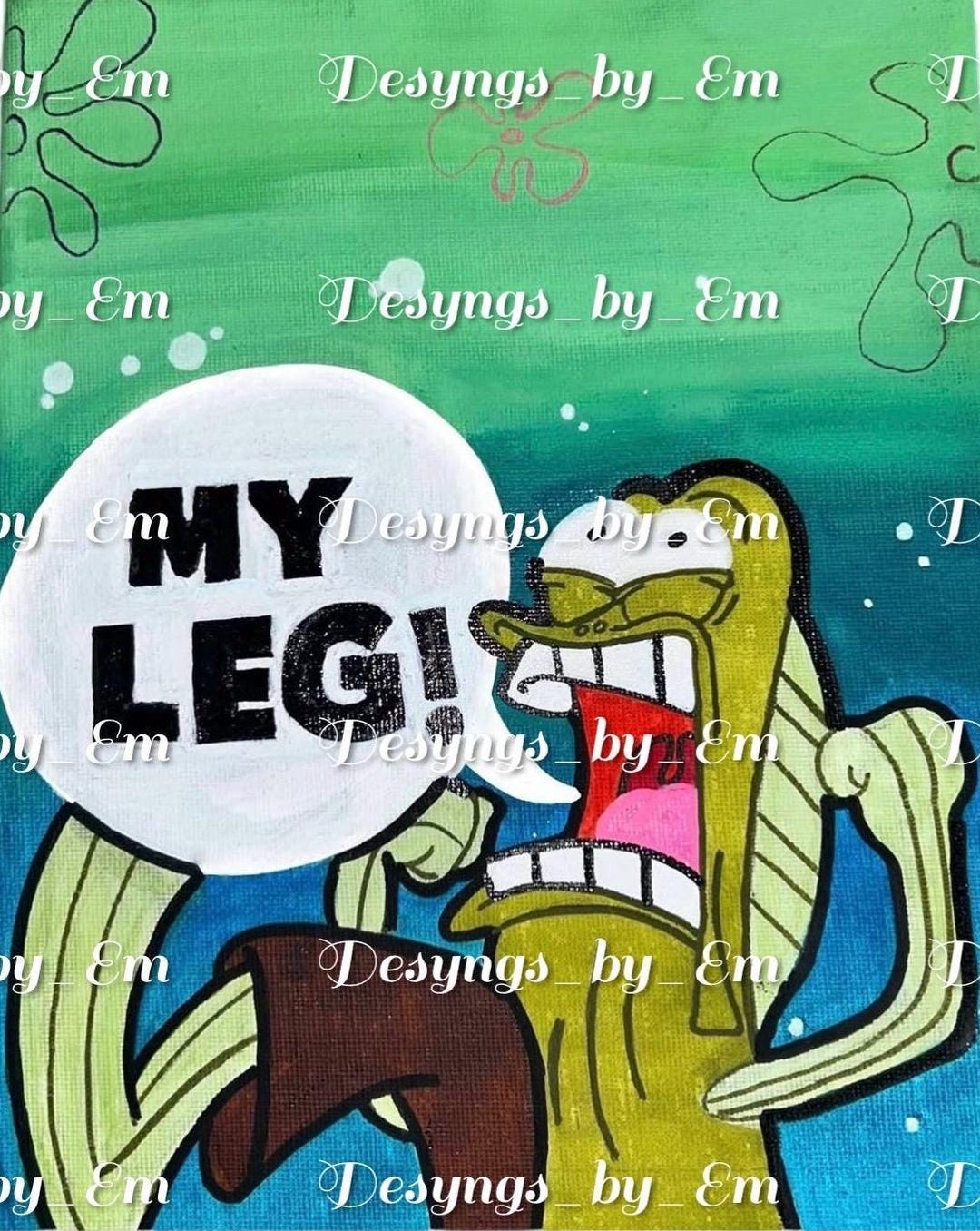 MY LEG Spongebob - Etsy