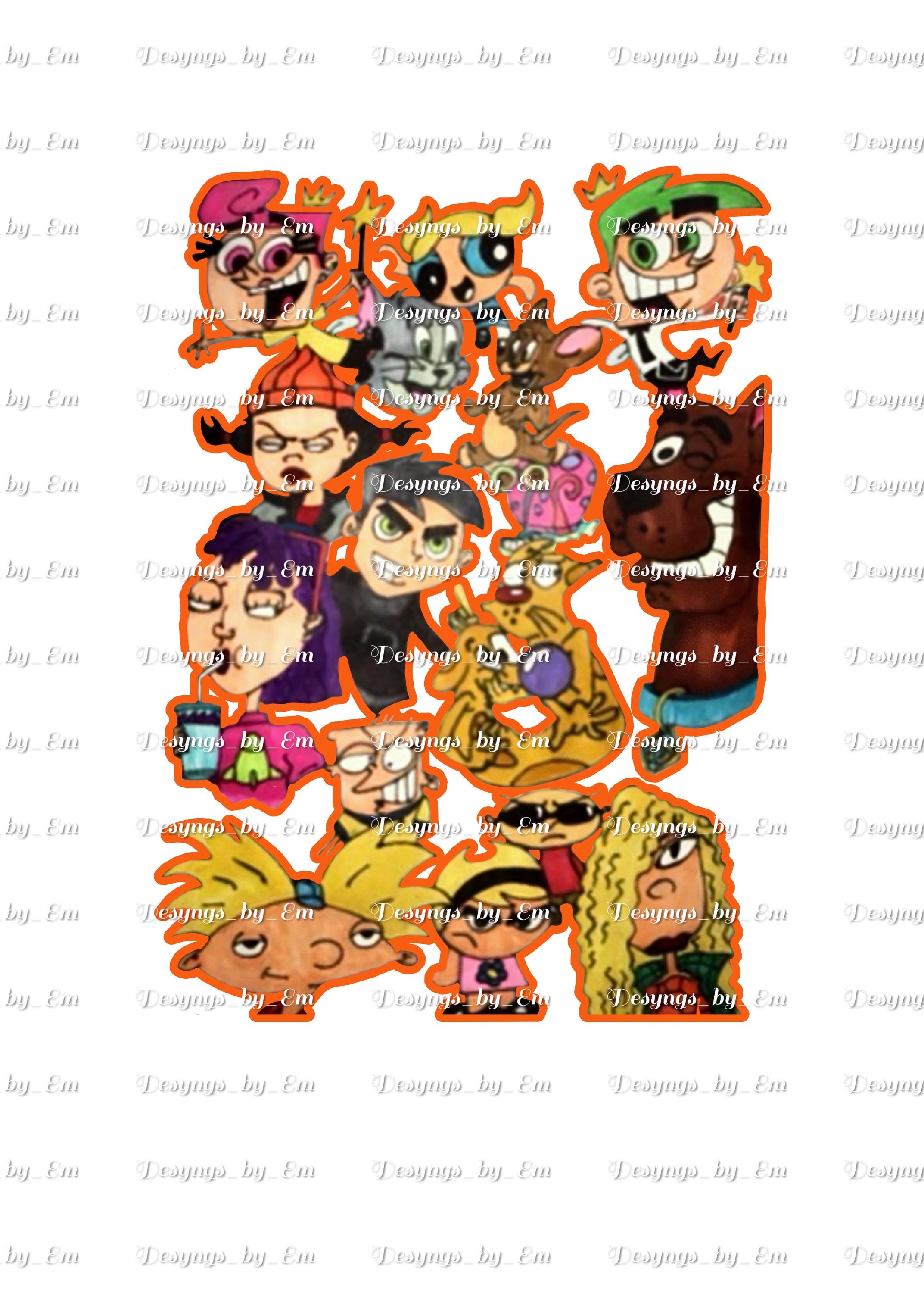 Nickelodeon Cartoon Collage - Etsy
