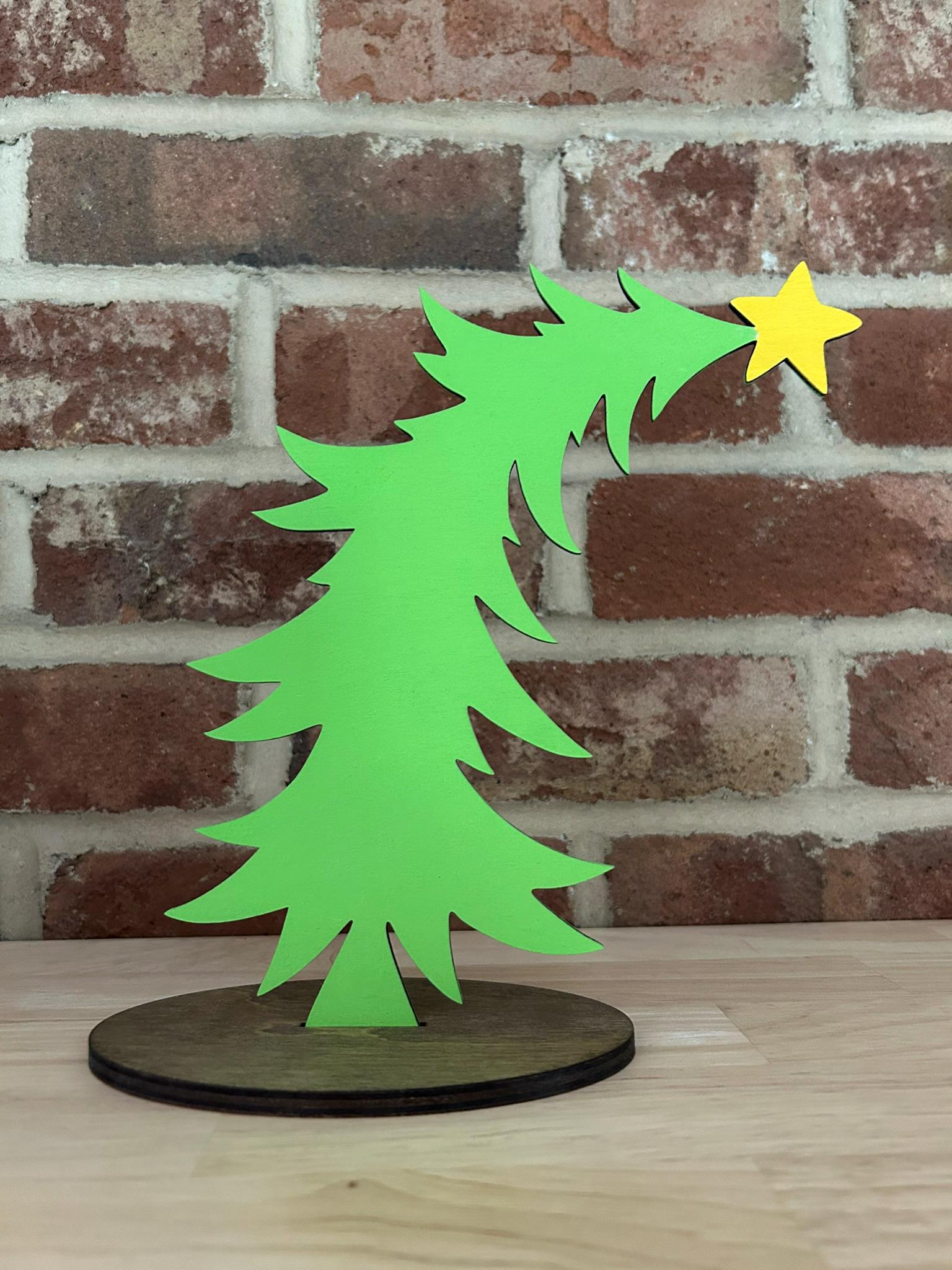 Tabletop Christmas Tree | Leaning Christmas Tree | Grinch Christmas ...