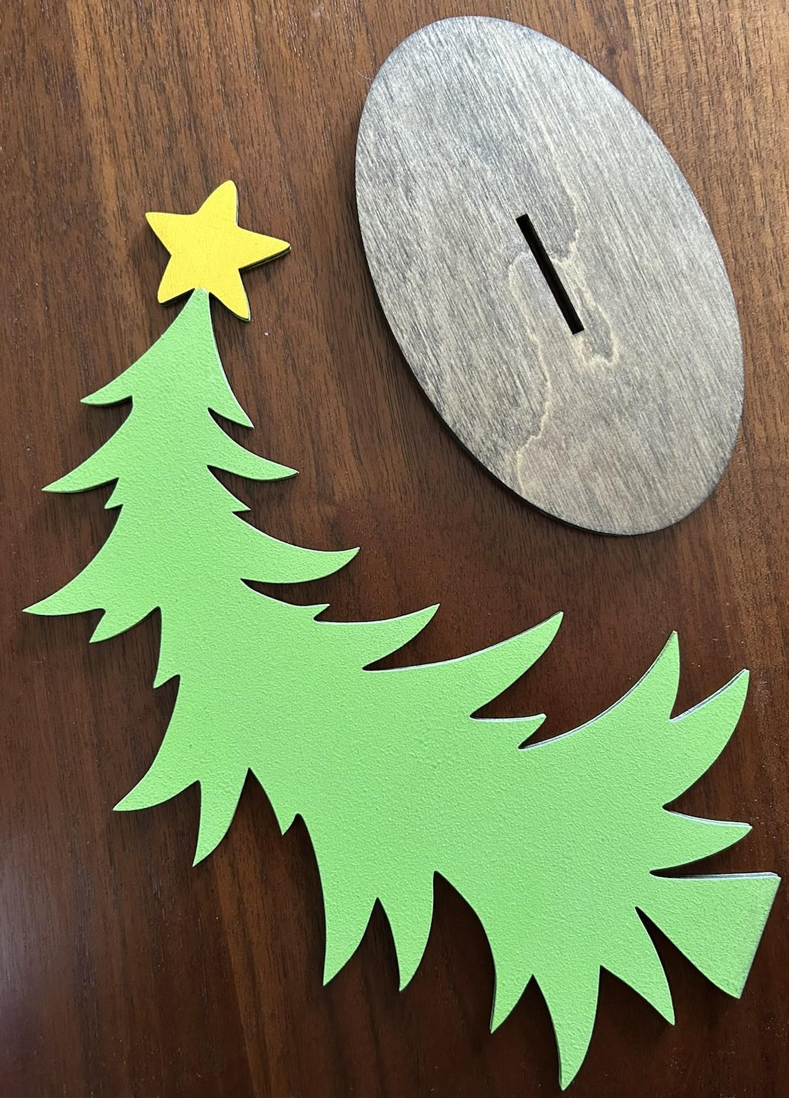 Tabletop Christmas Tree | Leaning Christmas Tree | Grinch Christmas ...