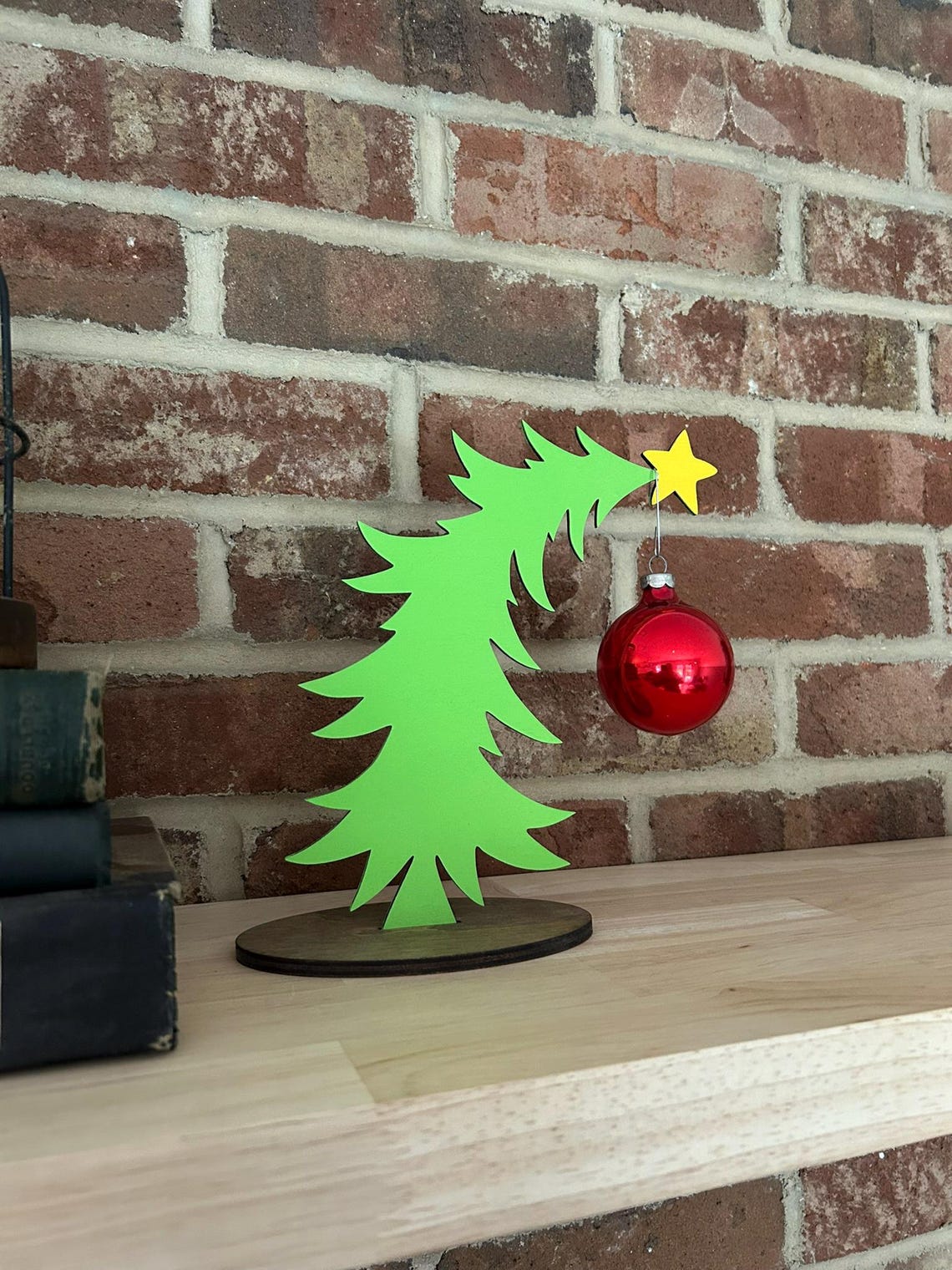 Tabletop Christmas Tree | Leaning Christmas Tree | Grinch Christmas ...