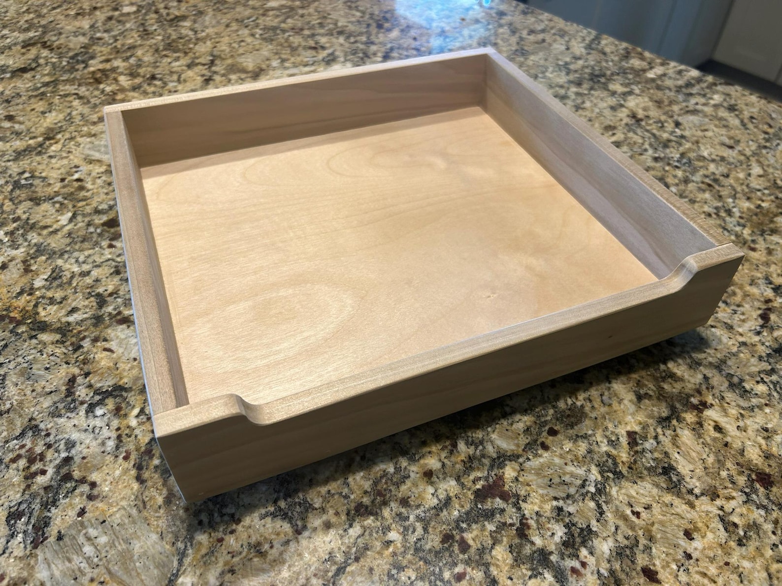 Handmade Solid Wood Pull Out Cabinet Organizer Tray | Custom Sliding ...