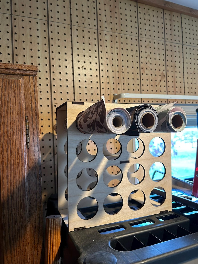 Vinyl Roll Organizer | Craft Room Organizer | Workshop Organizer ...